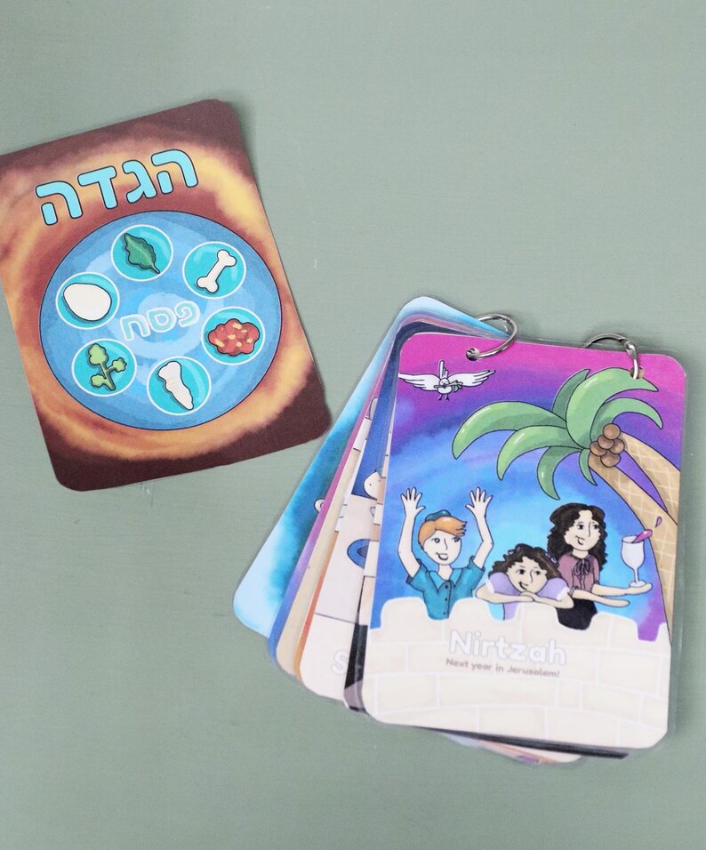 Printable Full Color Seder Flashcards | Picture Passover Haggadah for ...