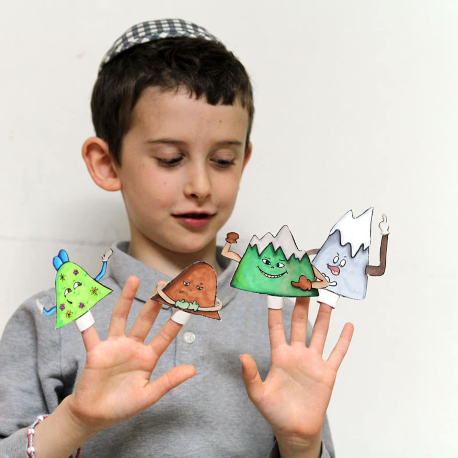 Shavuot Puppets Shavuos Craft for Kids Full Color and - Etsy Israel