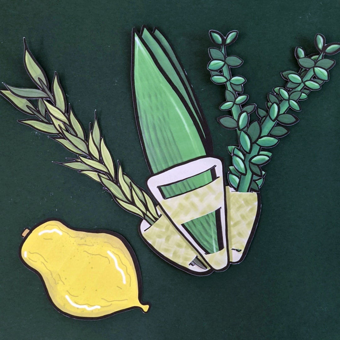 Sukkot Craft and Printable Toy | LULAV and Etrog Set for Kids | Jewish ...