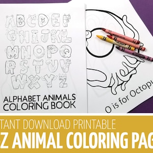 Alphabet Coloring Pages ABC Coloring Printable Preschool - Etsy