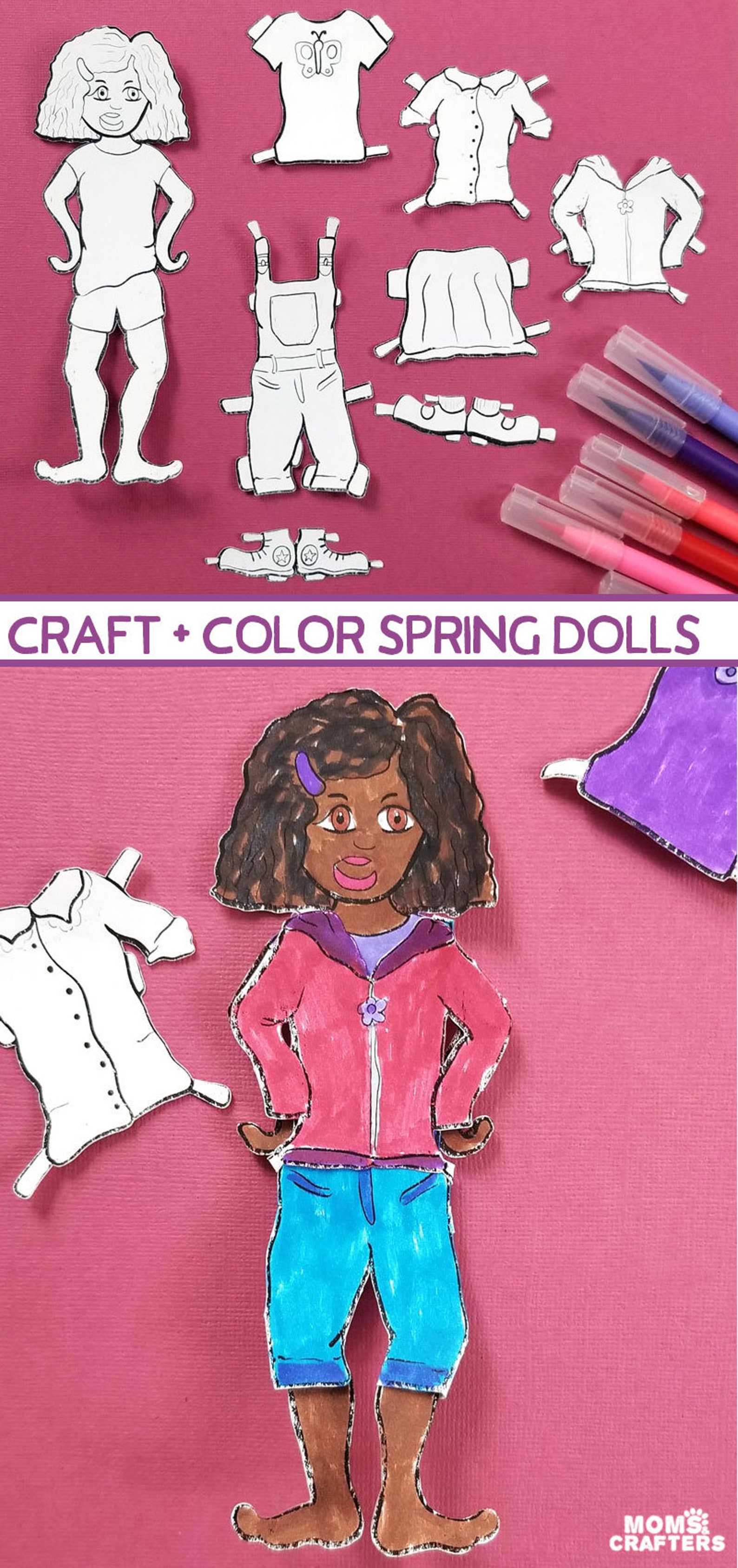 Printable Paper Dolls Spring Girl Spring Paper Craft - Etsy