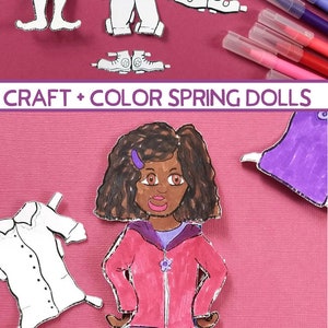 Printable Paper Dolls - Spring Girl | Spring Paper Craft Template and ...