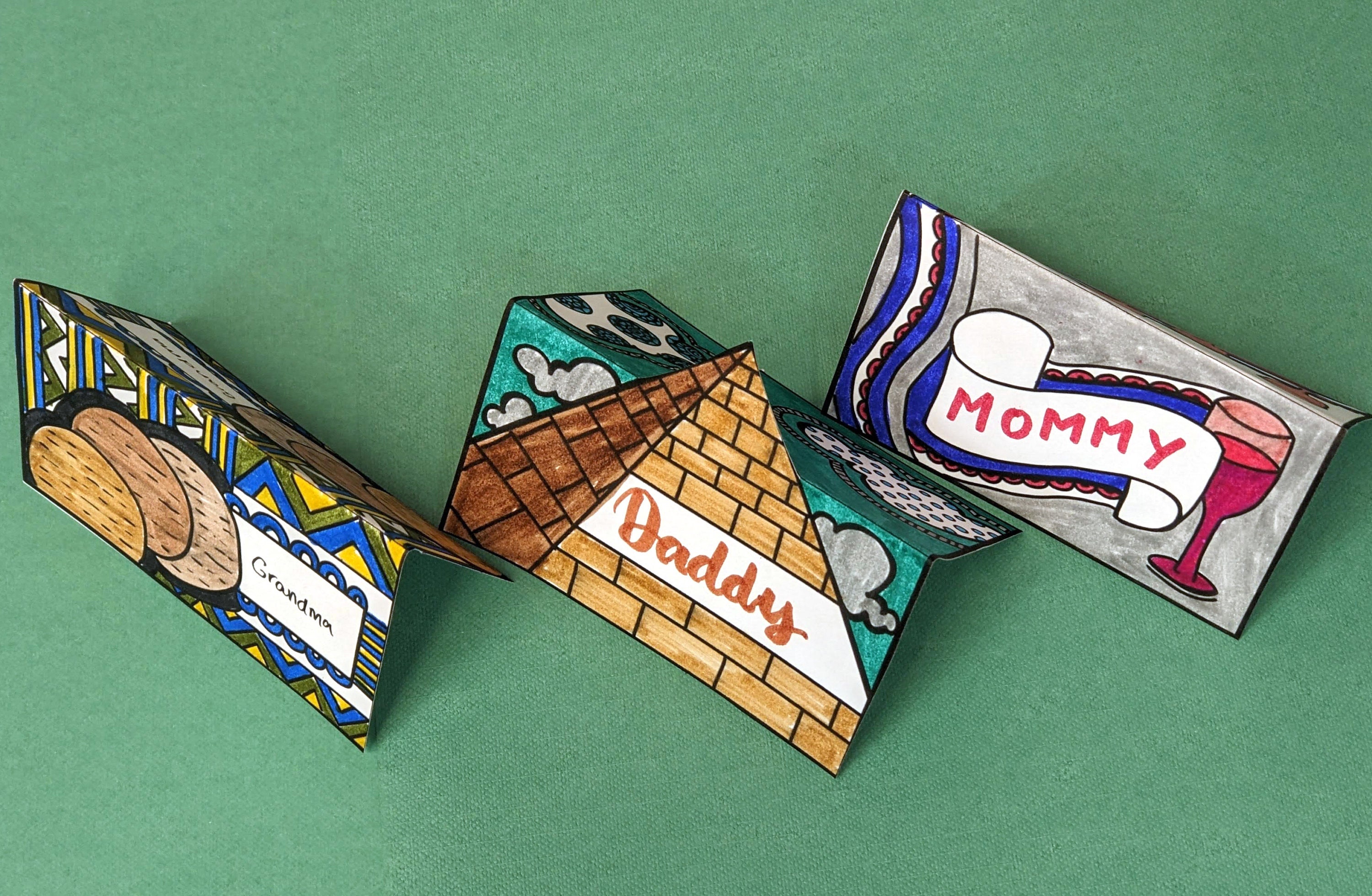 BUNDLE: Color-in Printable Passover Name Cards | Kids Pesach Craft ...
