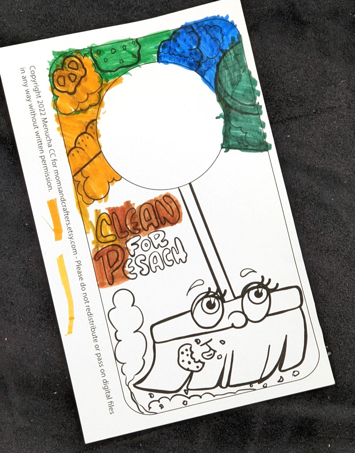 Clean for PASSOVER No Chametz Sign Door Hanger Craft for - Etsy