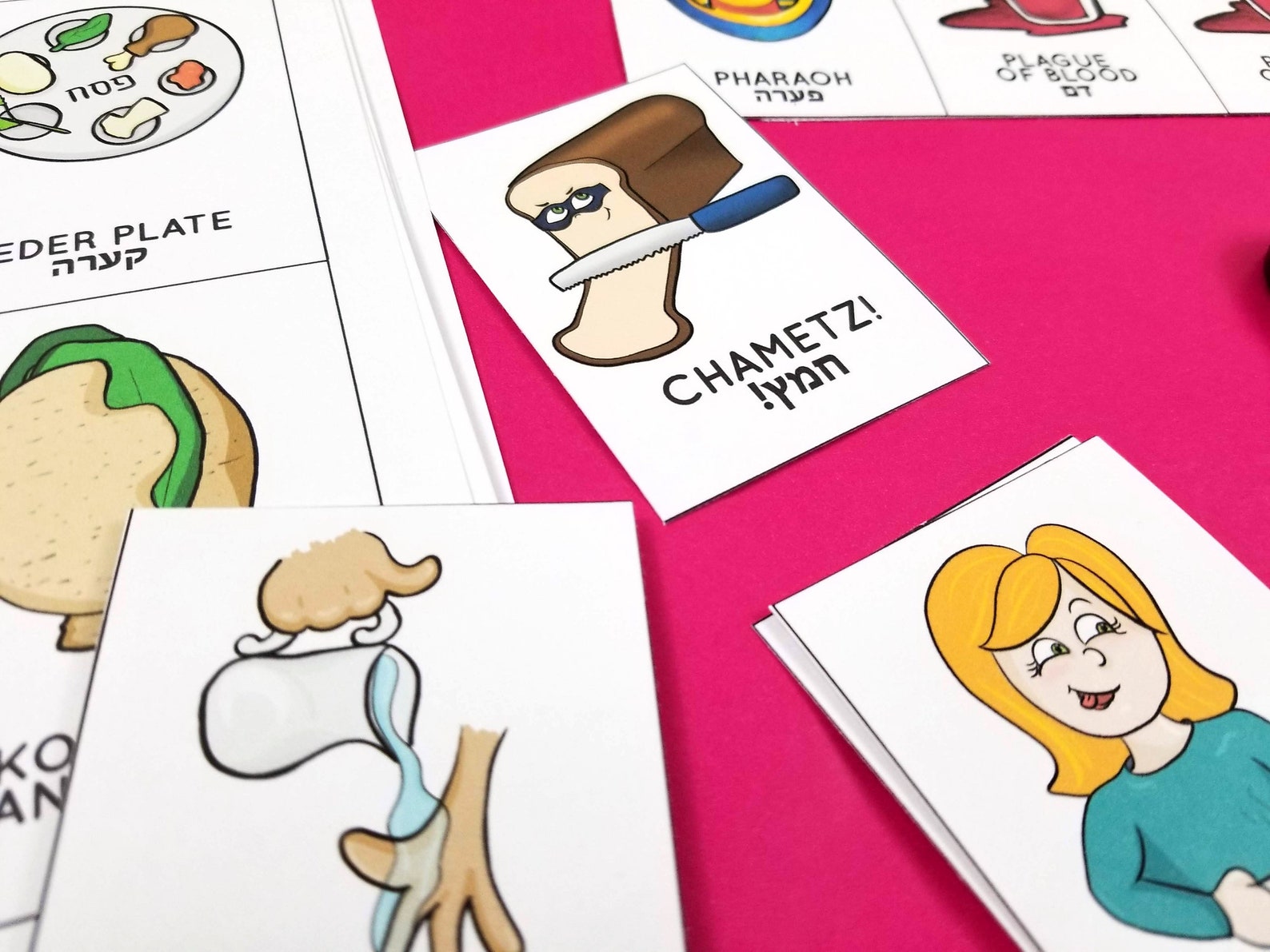 Passover Game for Kids Printable PDF Old Maid and Memory Matching Card ...