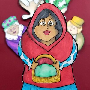Little Red Riding Hood Puppets - FULL COLOR Printable Paper Toys ...