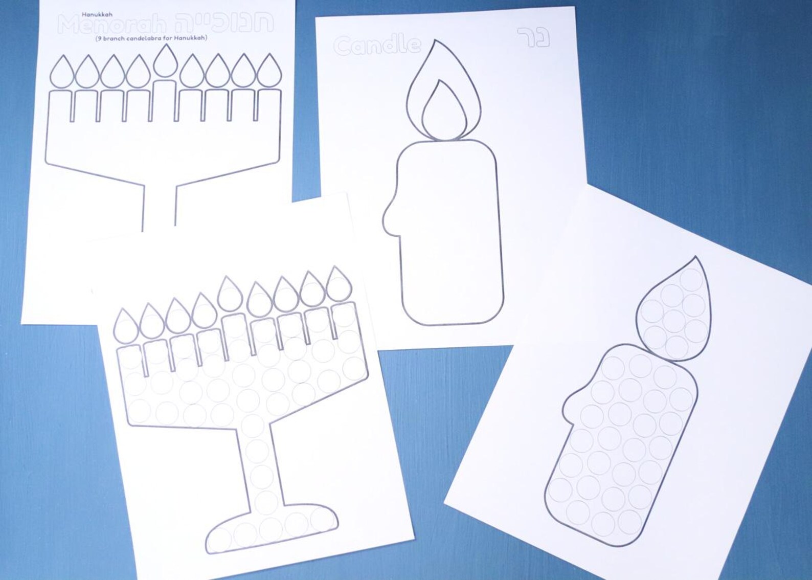 Hanukkah Coloring and Do a Dot Pages | Holiday Coloring Book | Hanukkah ...