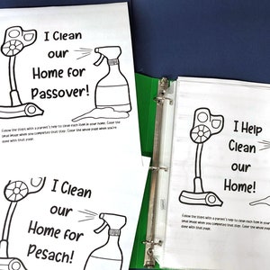 Home Visual Cleaning Binder for Kids Ages 8-12 | Passover or Spring ...