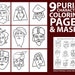 9 PURIM Mask Templates and Coloring Pages - Purim Story Characters ...