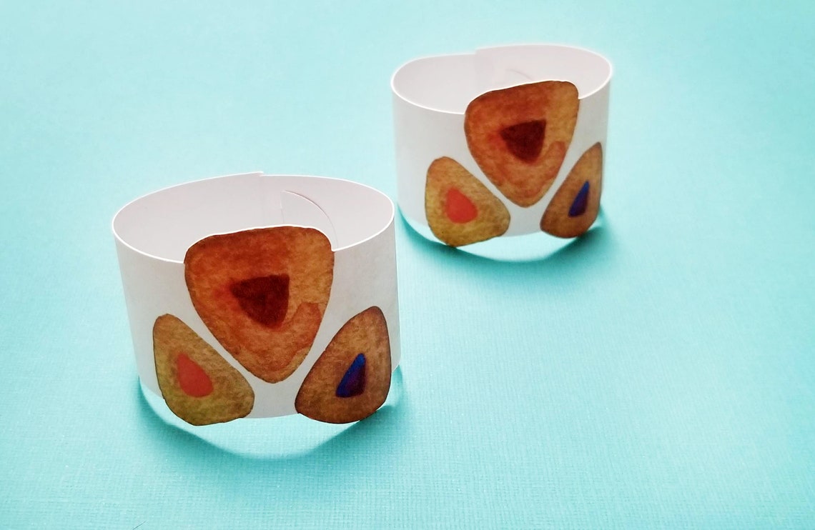 Purim Party Decorations Napkin Rings Watercolor Table - Etsy