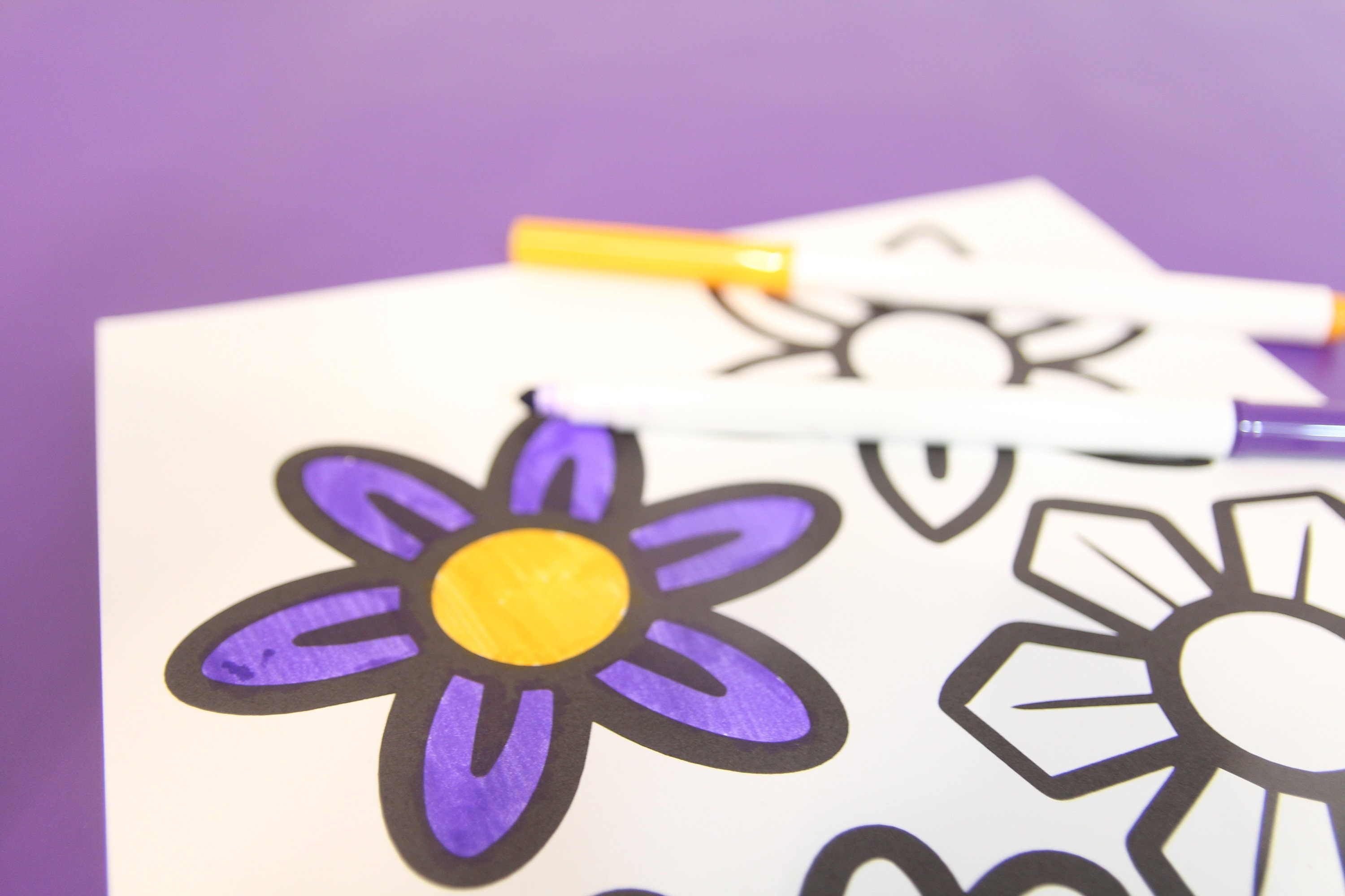 Flower Crafts & Coloring Pages for Kids Paper Flower Craft Template and ...