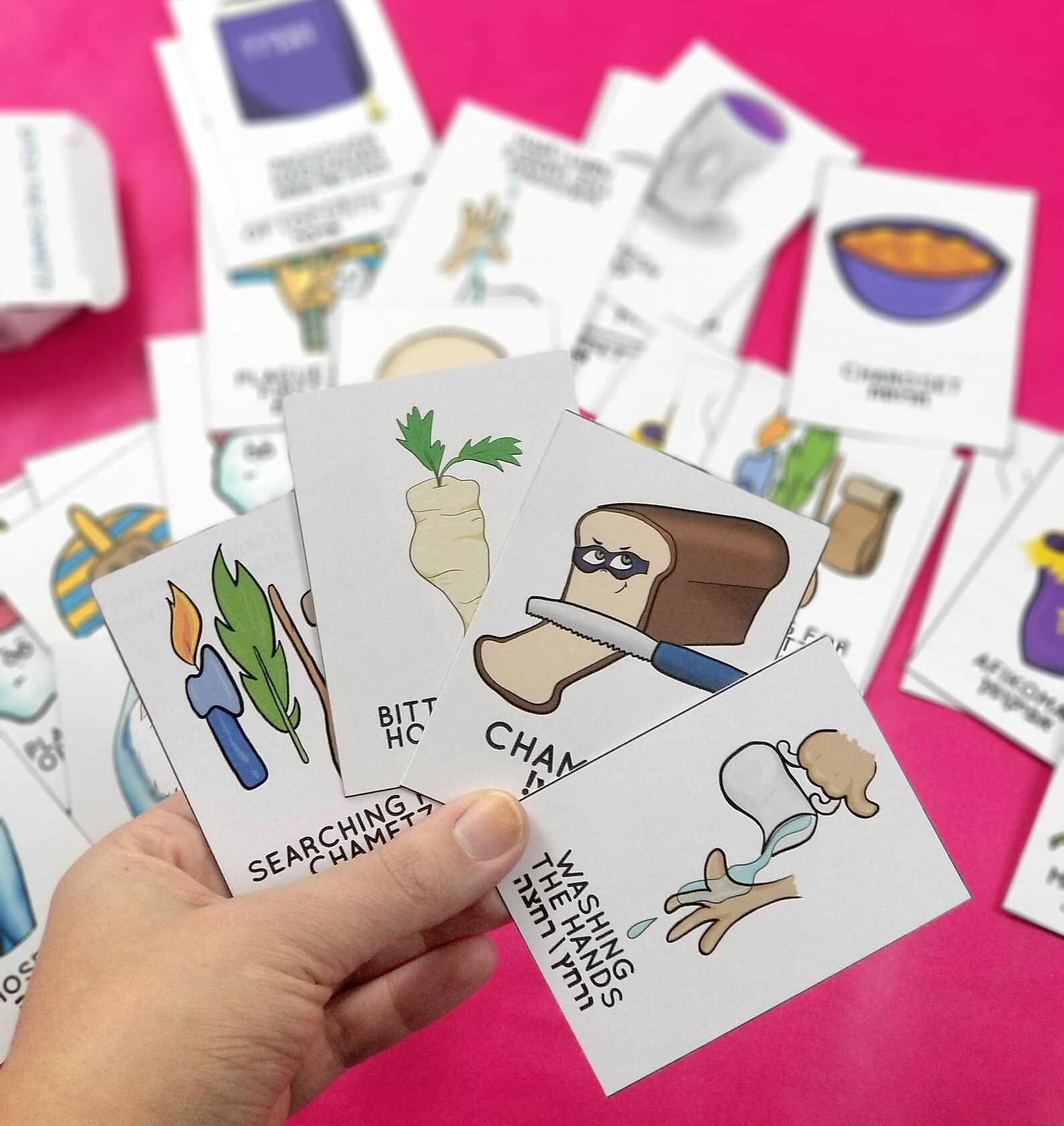 Passover Game for Kids Printable PDF Old Maid and Memory Matching Card ...