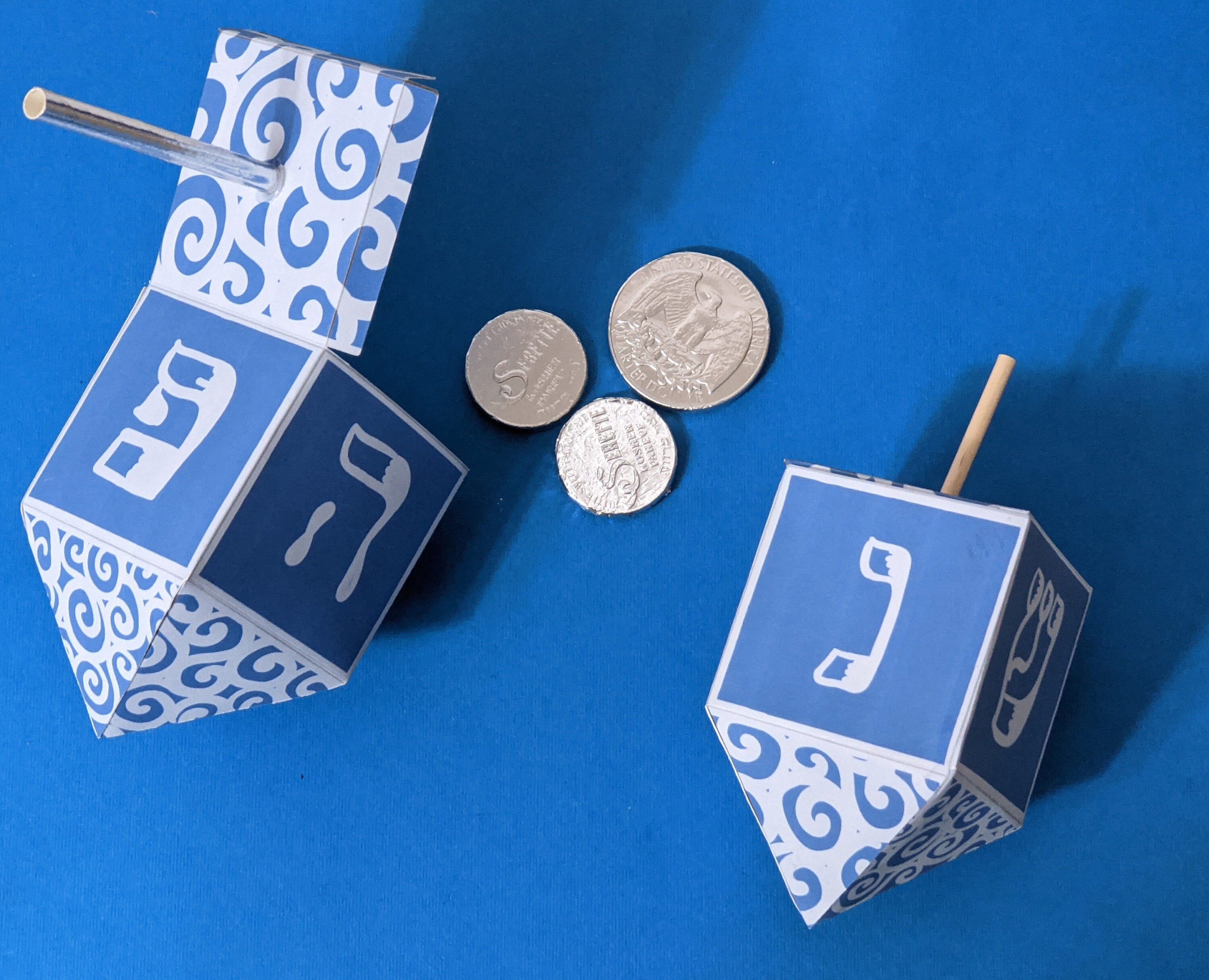 Hanukkah Favors | Printable Paper Dreidel Favor Boxes Templates for ...