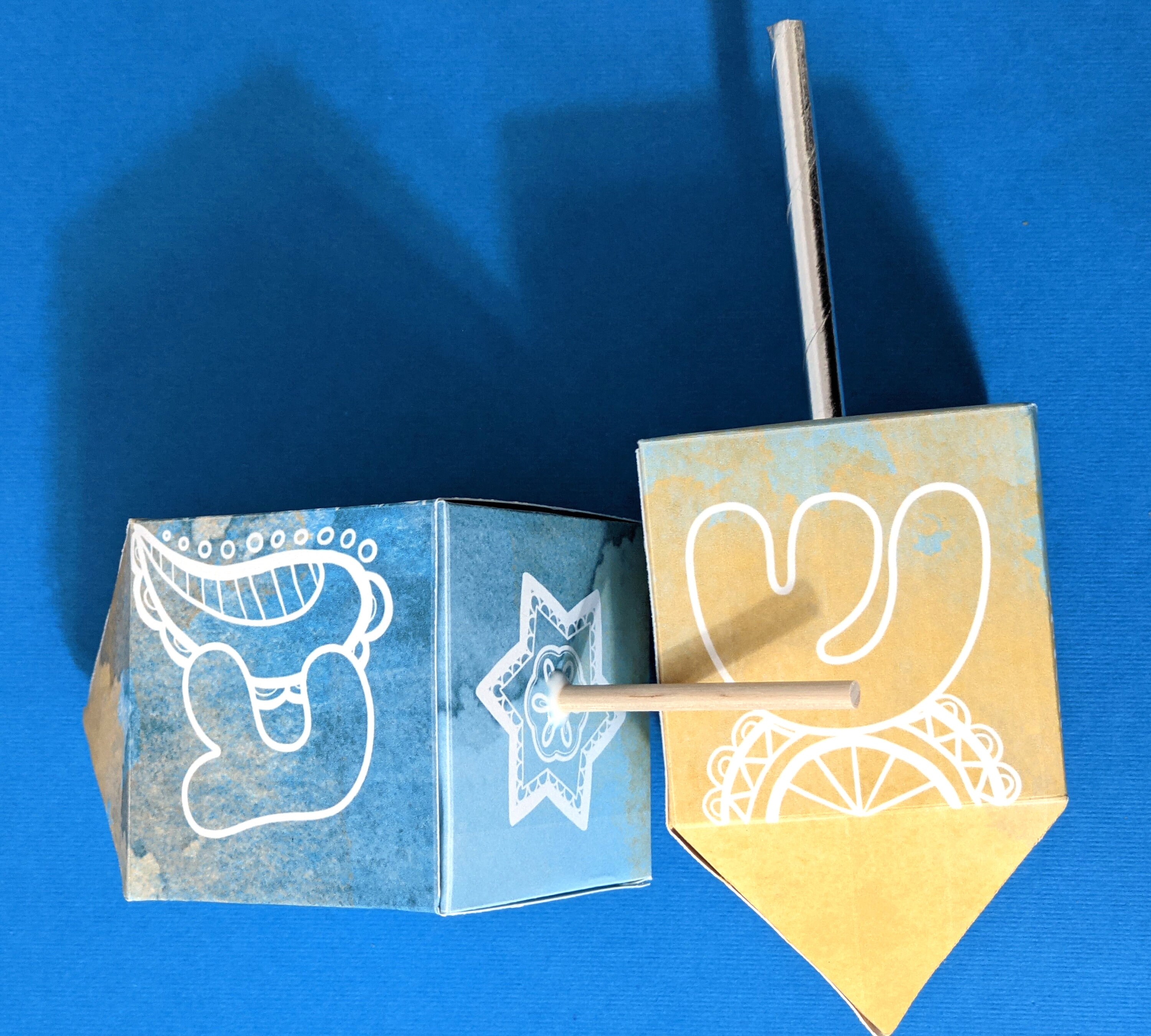 Hanukkah Treat Boxes Printable Paper Dreidel Favors and Chanukah Party ...