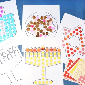 Hanukkah Coloring and Do a Dot Pages | Holiday Coloring Book | Hanukkah ...