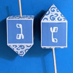 BUNDLE 3 Paper Dreidels Hanukkah Party Favors | Printable Chanukah ...