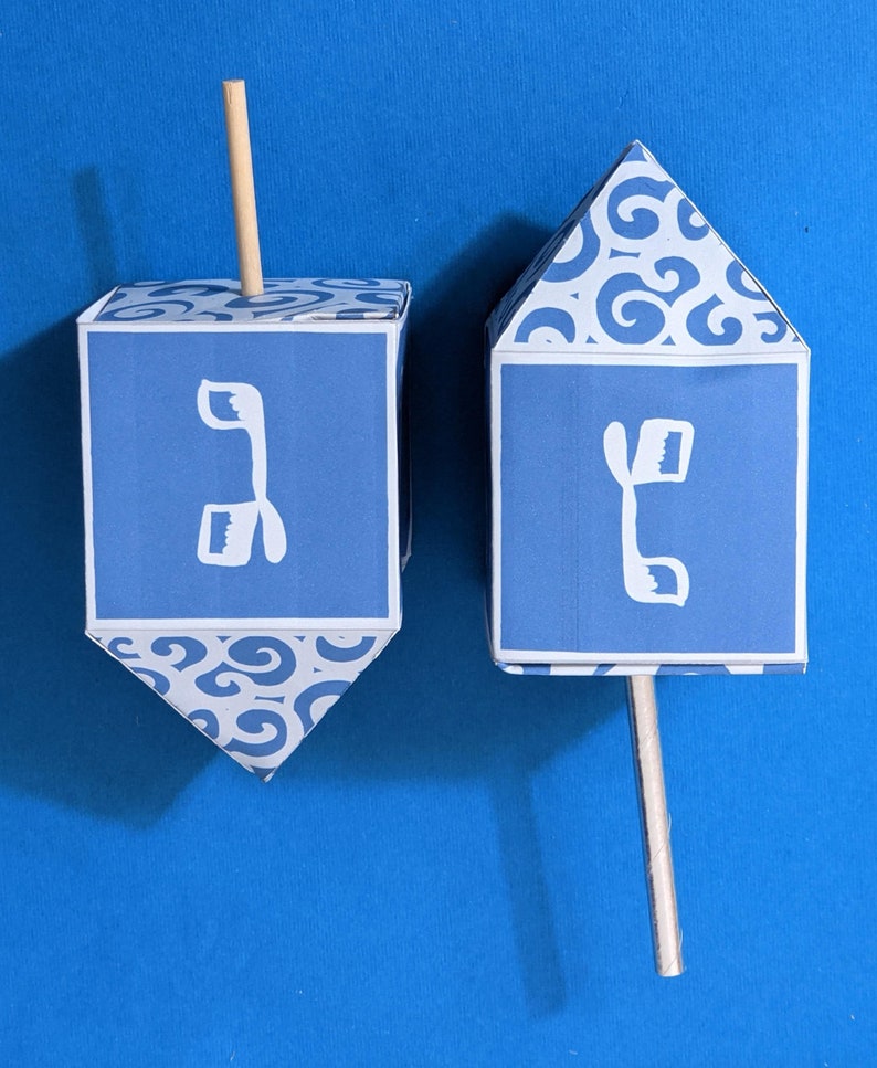 BUNDLE 3 Paper Dreidels Hanukkah Party Favors | Printable Chanukah ...