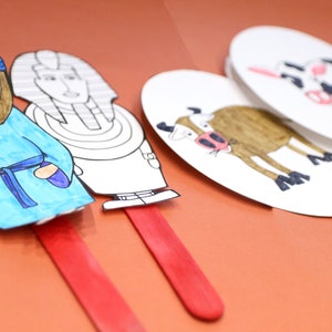 Pharaoh's Dream Craft | Printable Puppets Coloring Pages and Paper ...
