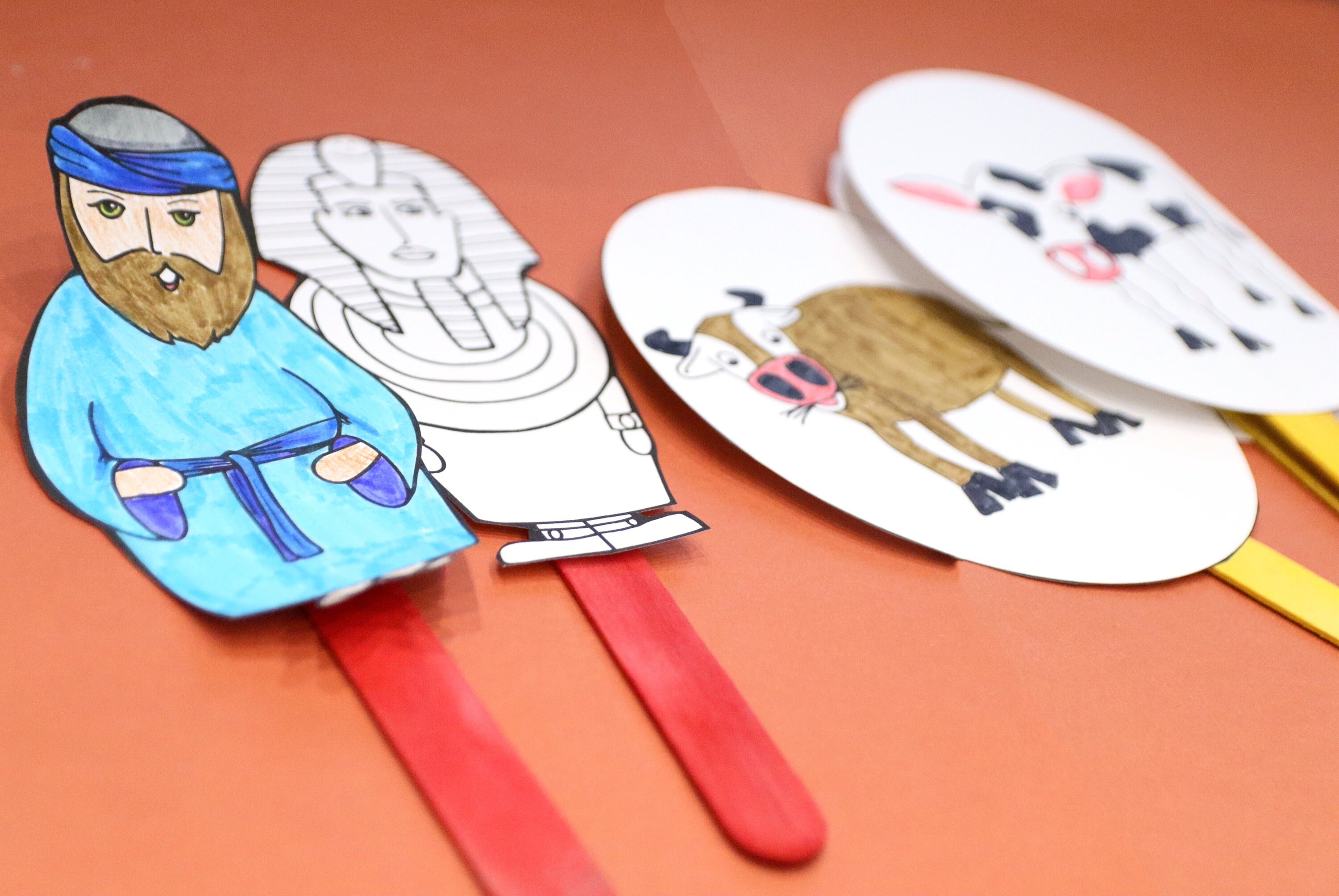 Pharaoh's Dream Craft | Printable Puppets Coloring Pages and Paper ...