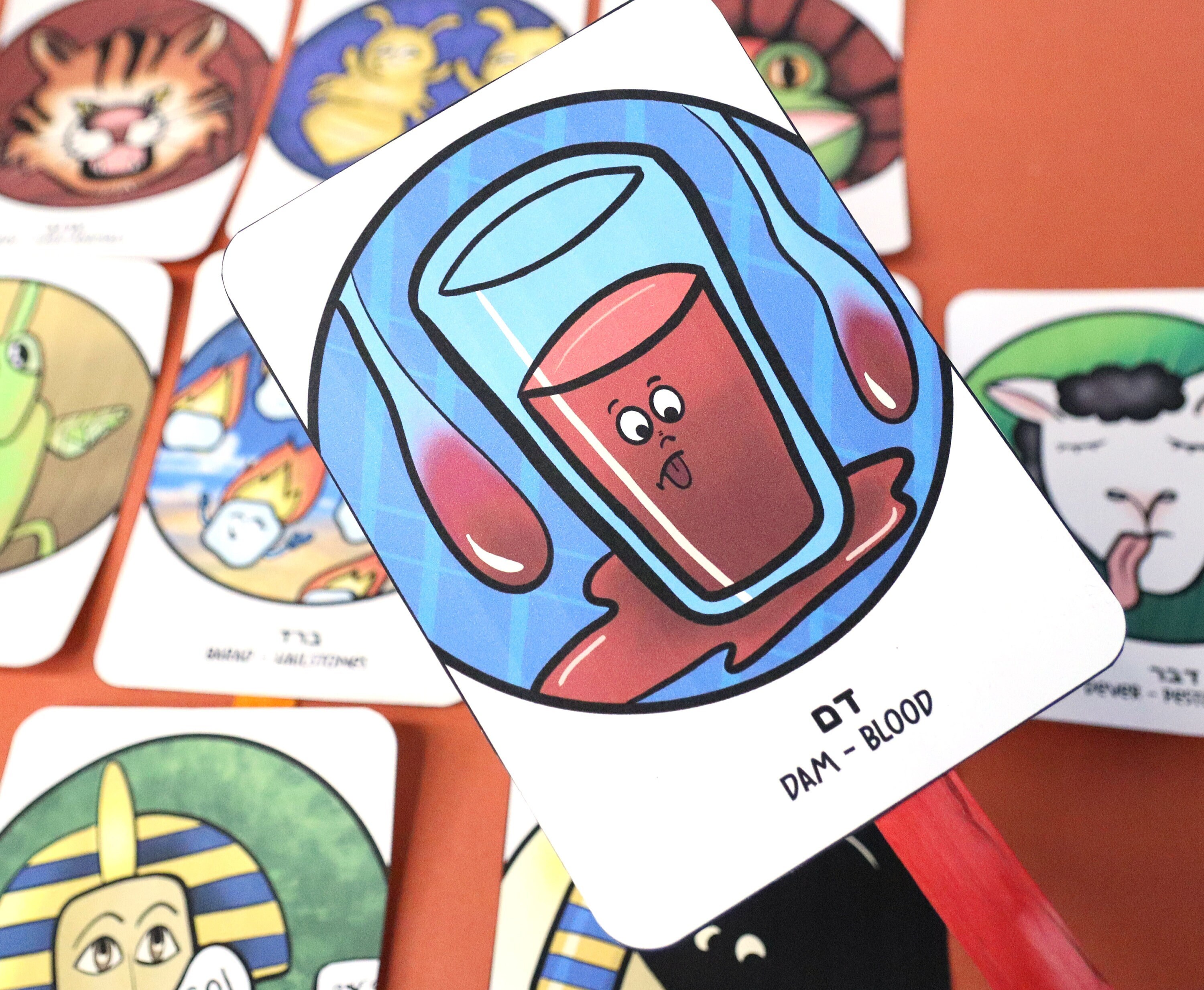 FULL COLOR Ten Plagues Flash Cards Passover Teaching Tool for Preschool Kids Makkot Activity in ...