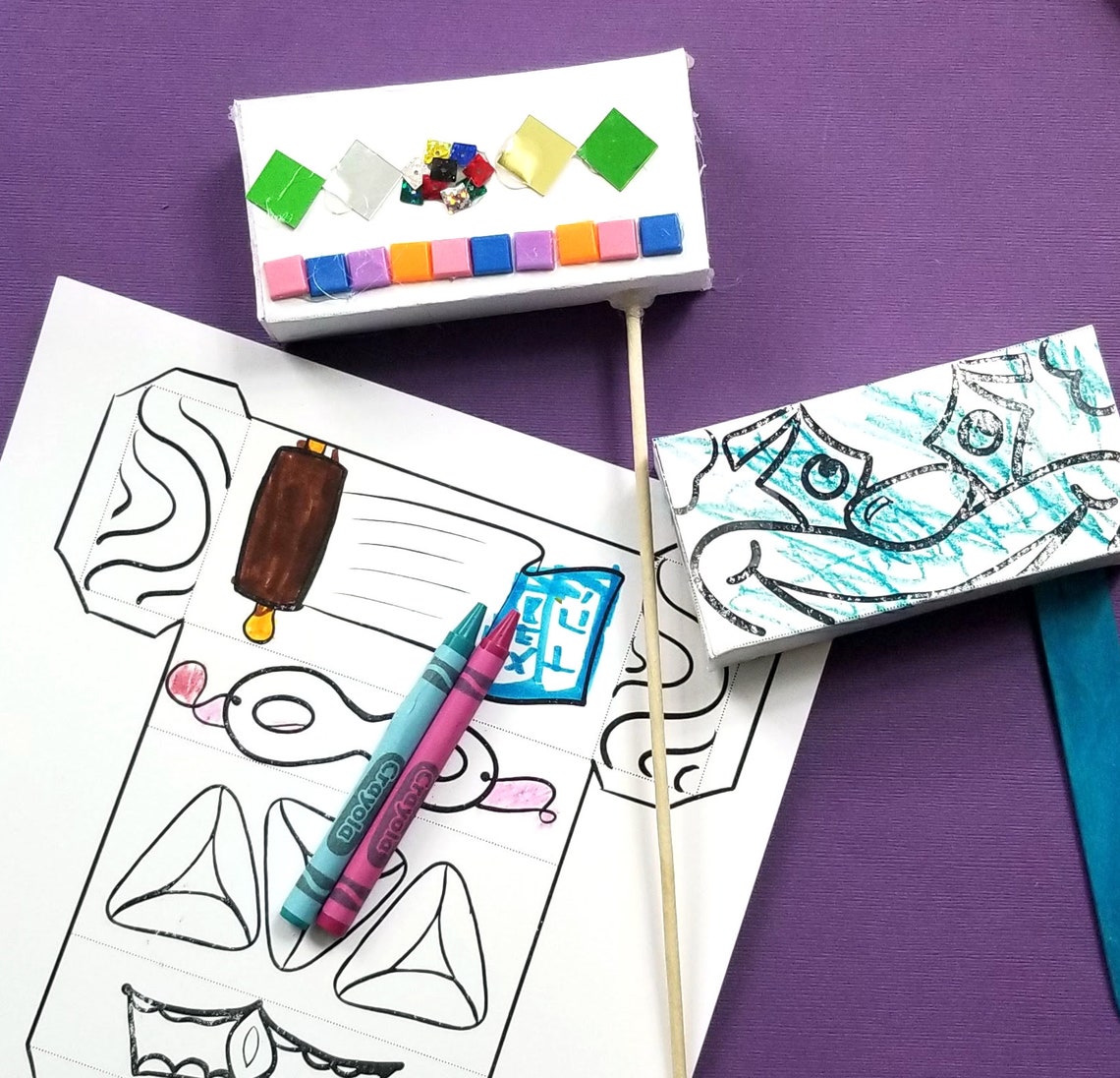 Purim Craft Template - Paper Purim Groggers - Paper Graggers and ...