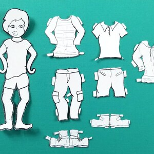 Printable Paper Dolls - Spring Boy | Spring Paper Craft Template and ...