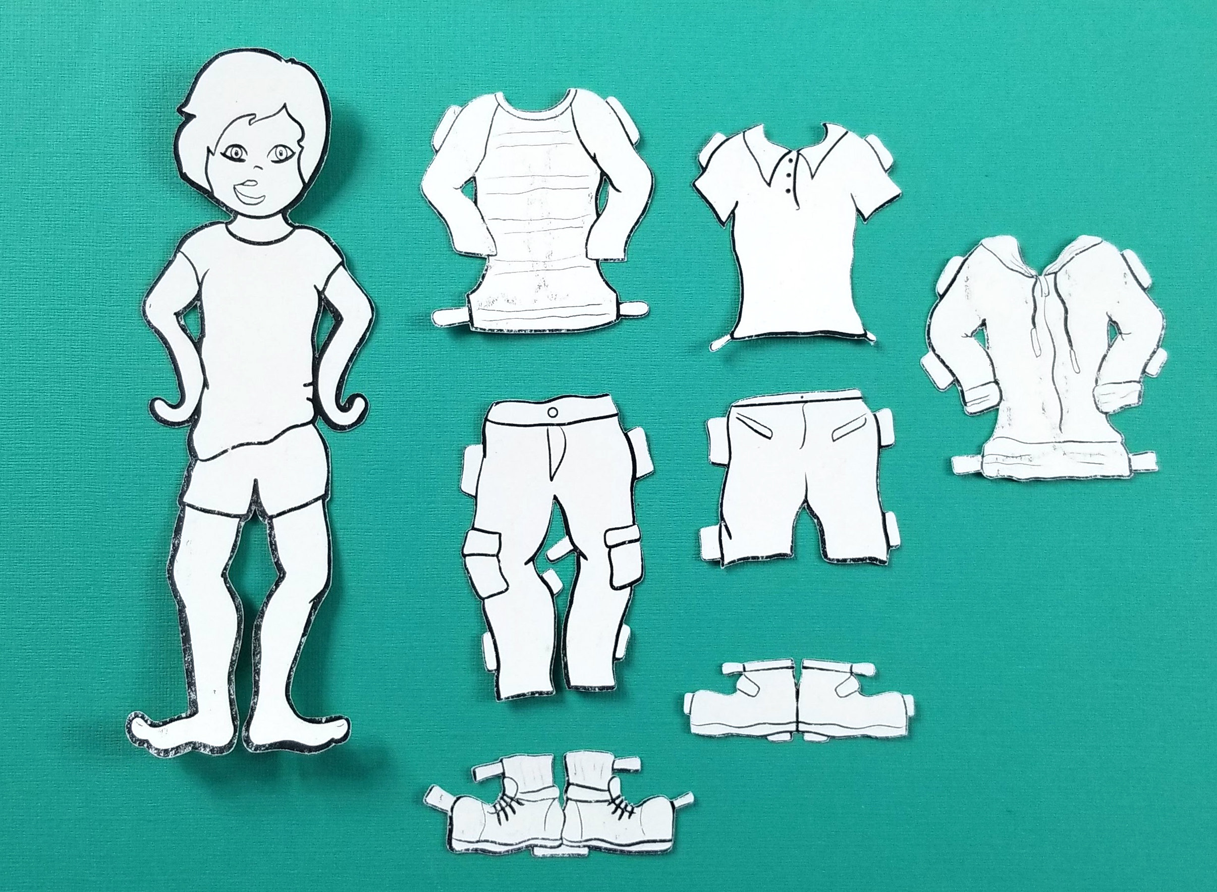 Printable Paper Dolls Spring Boy Spring Paper Craft Template and ...