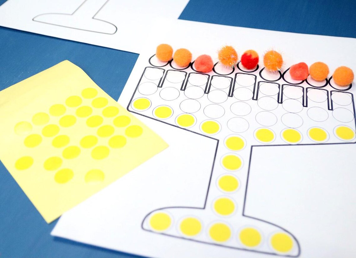 Hanukkah Coloring and Do a Dot Pages | Holiday Coloring Book | Hanukkah ...