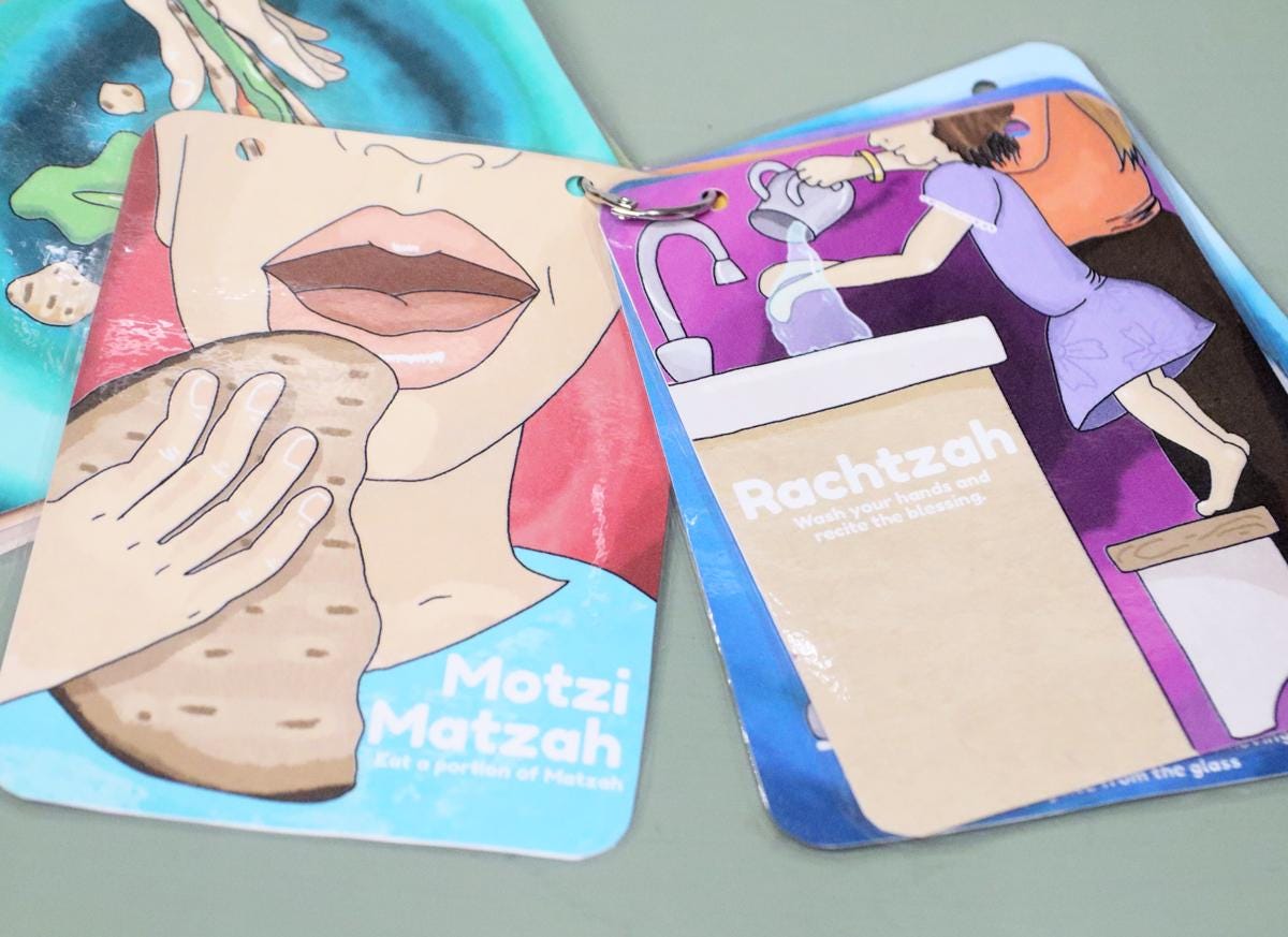 Printable Full Color Seder Flashcards | Picture Passover Haggadah for ...