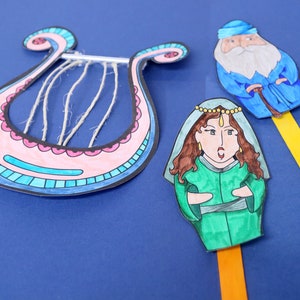 Serah's Lyre Craft | Printable Serach Bat Asher Puppets Coloring Pages ...