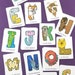 Alphabet Cards Game Printable ABC Animals Old Maid Memory Matching and ...