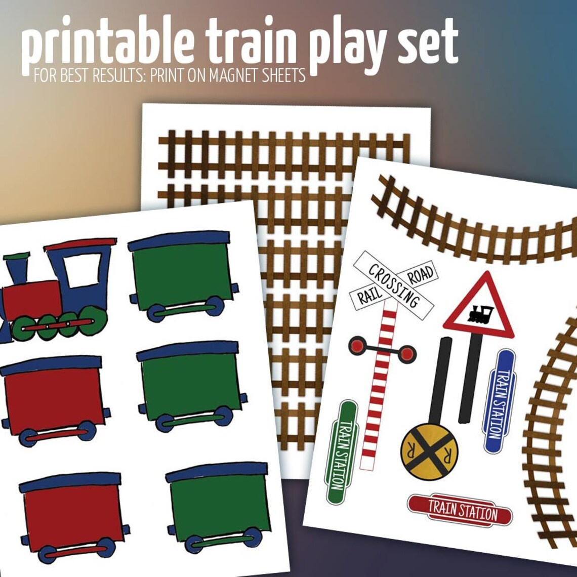 Travel Activity for Toddlers Train Printable Train Tracks - Etsy