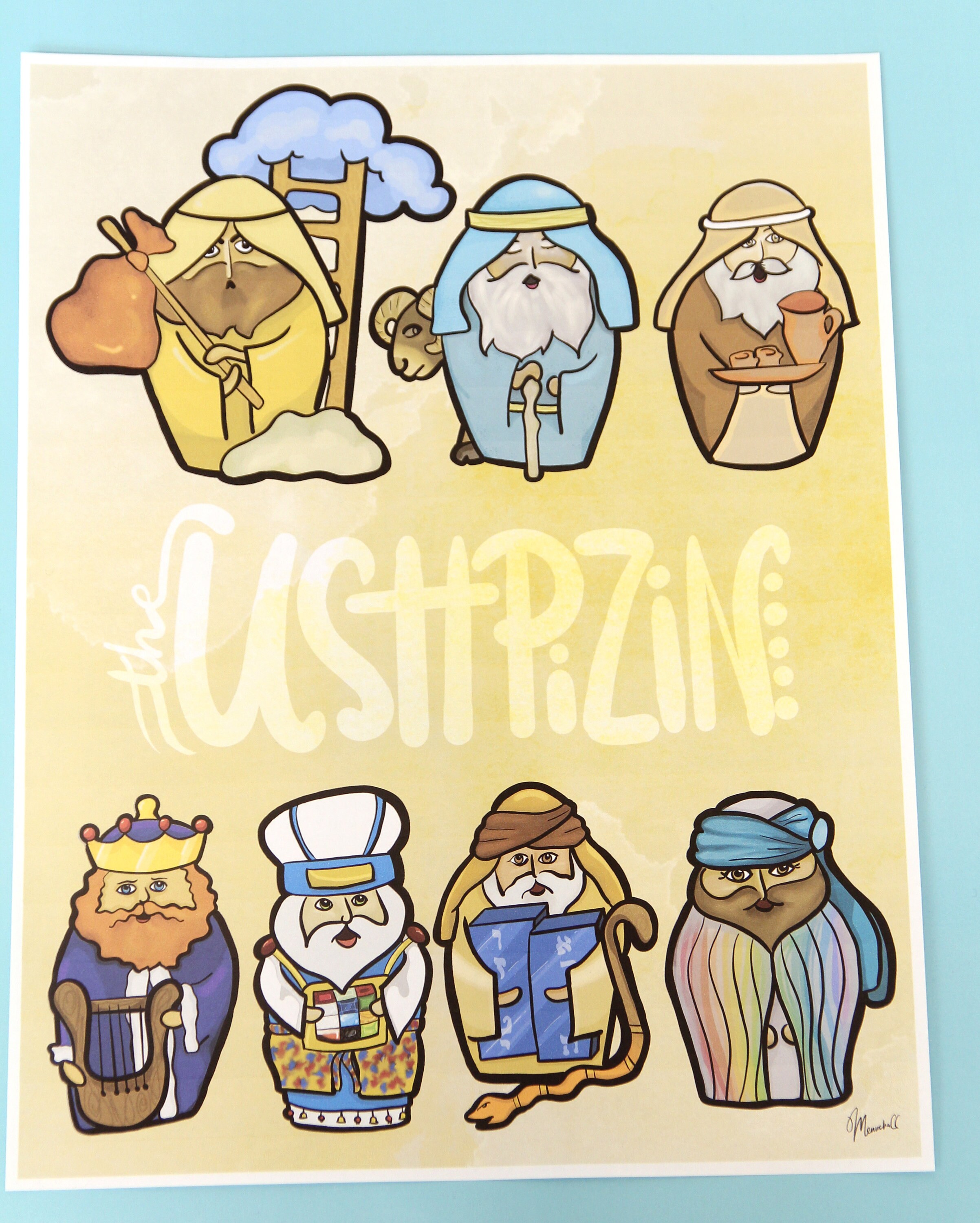 Ushpizin Poster for Sukkot Printable Sukkah Decorations and Wall Art ...