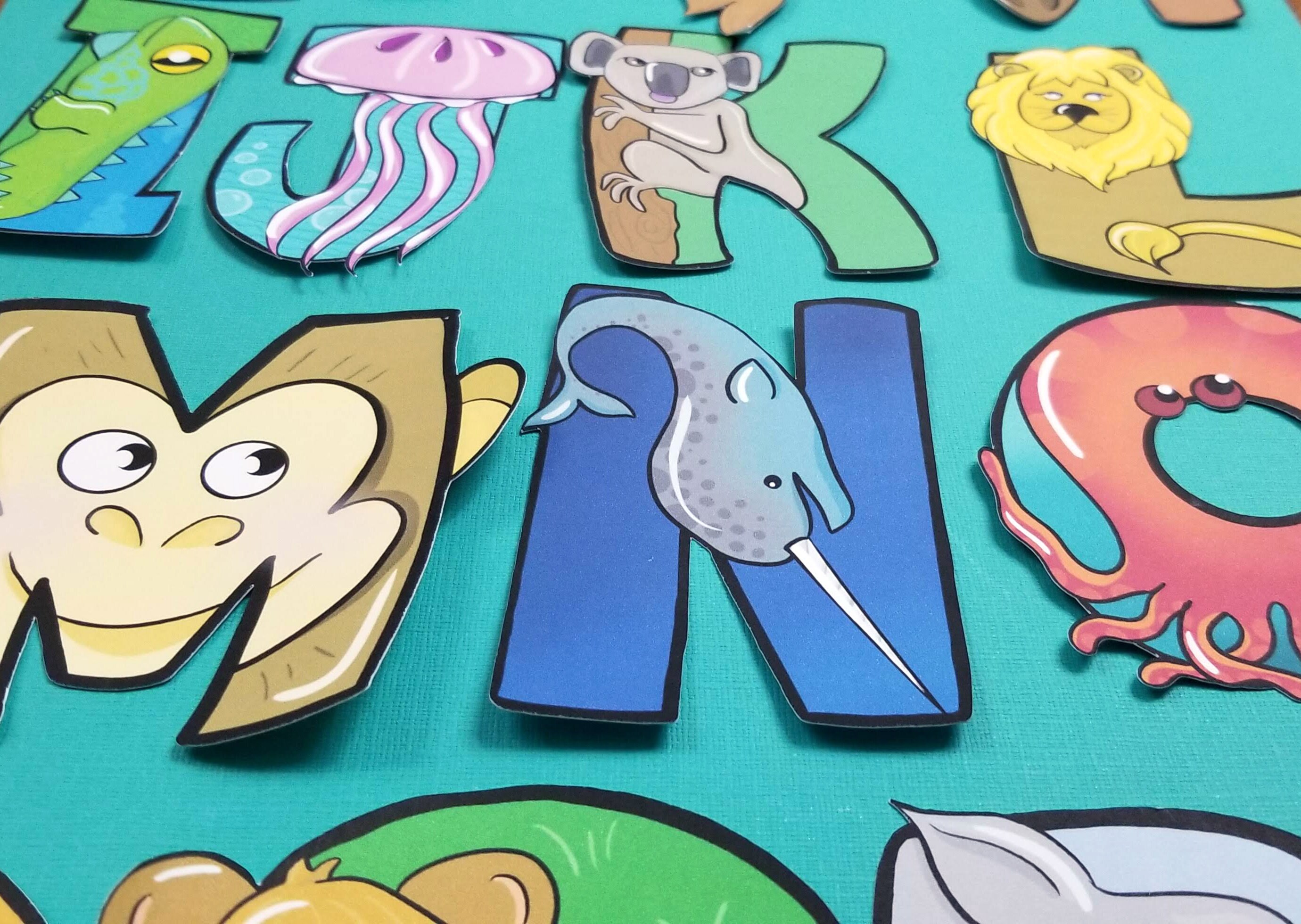 Alphabet Puppets Paper Toy Template Printable Animal ABC | Etsy