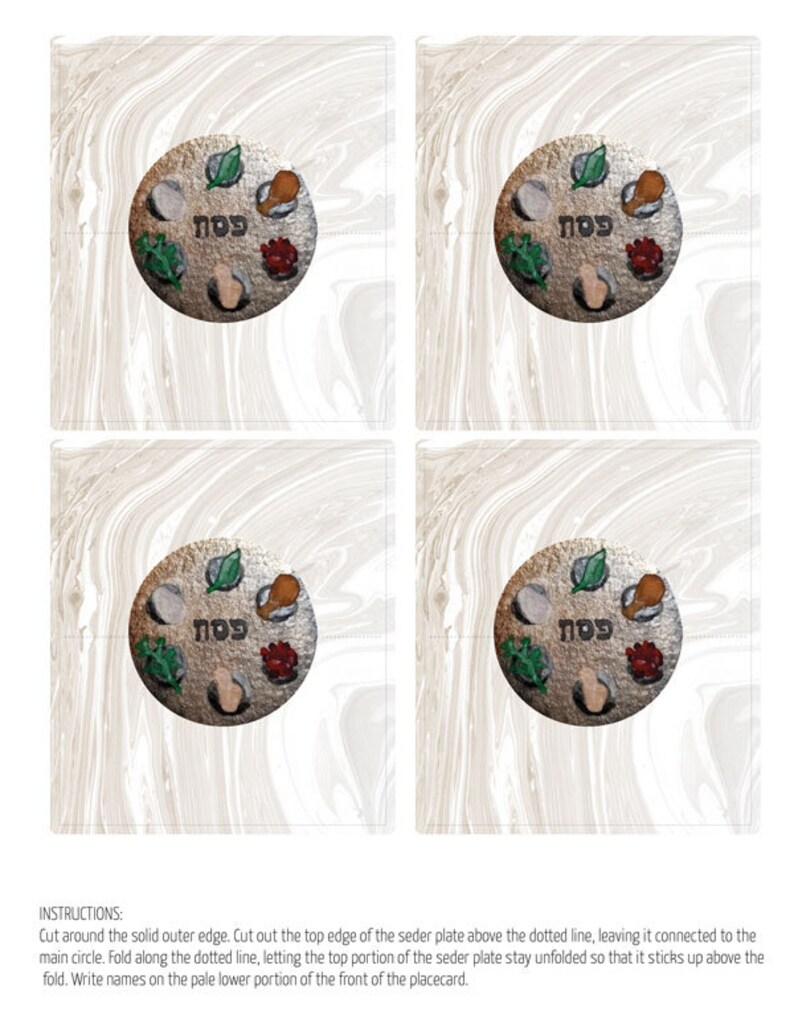 Passover Table Decorations Instant Download PDF Printable - Etsy