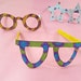 Paper Glasses Coloring Page - Kid's Craft Template - Paper Toy Craft ...