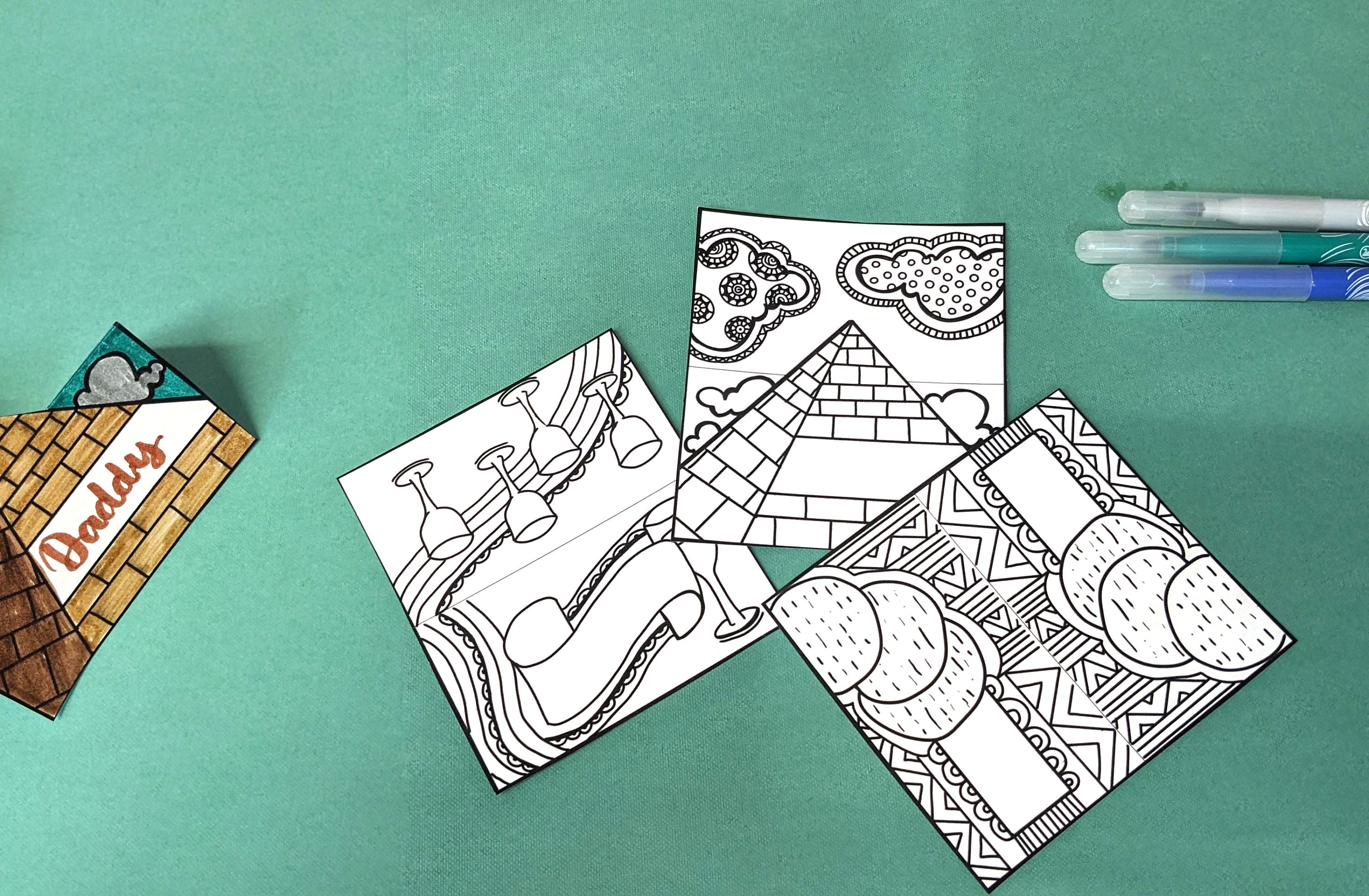 BUNDLE: Color-in Printable Passover Name Cards Kids Pesach Craft ...