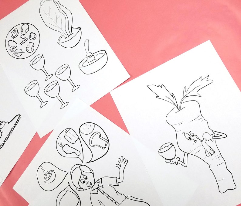Passover Coloring Pages and Activities Bundle - Printable Pesach ...