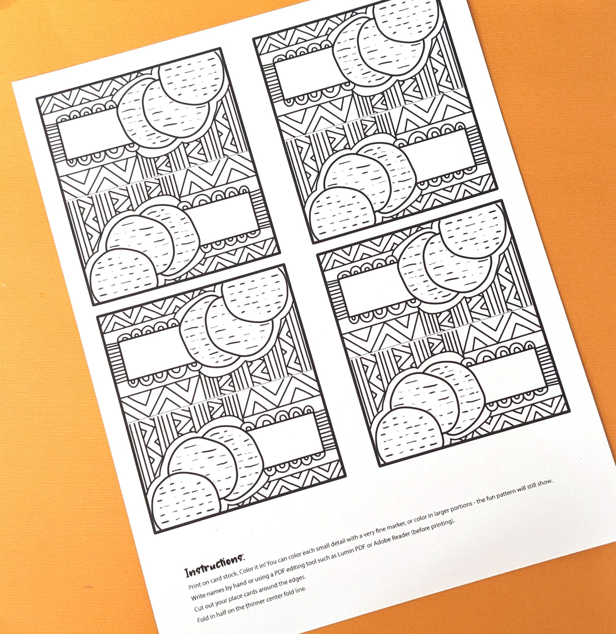 Color-in Printable Passover Name Cards - Matzah | Kids Pesach Craft ...