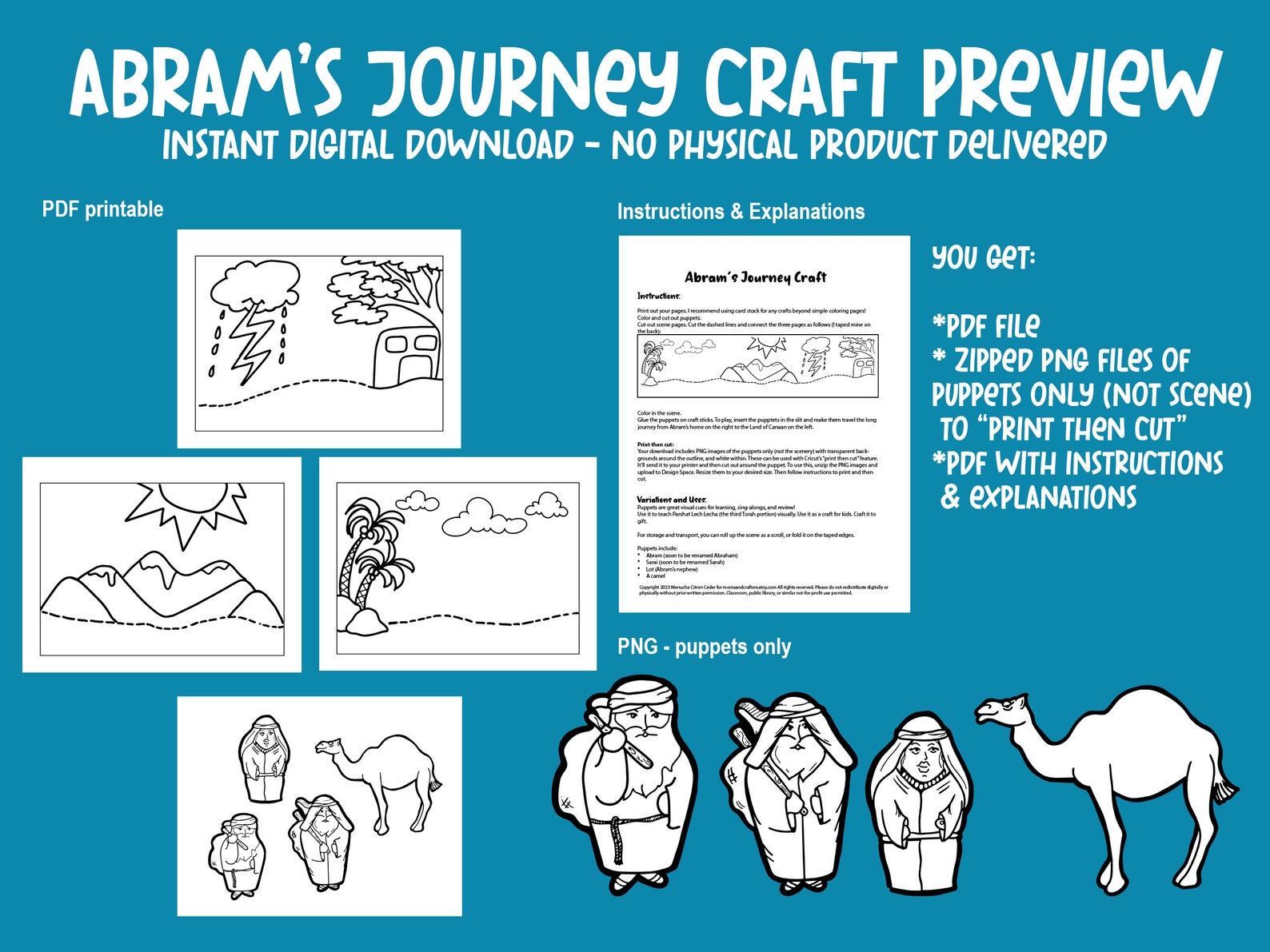 Lech Lecha Parsha Craft | Abram's Journey From Haran to Canaan ...