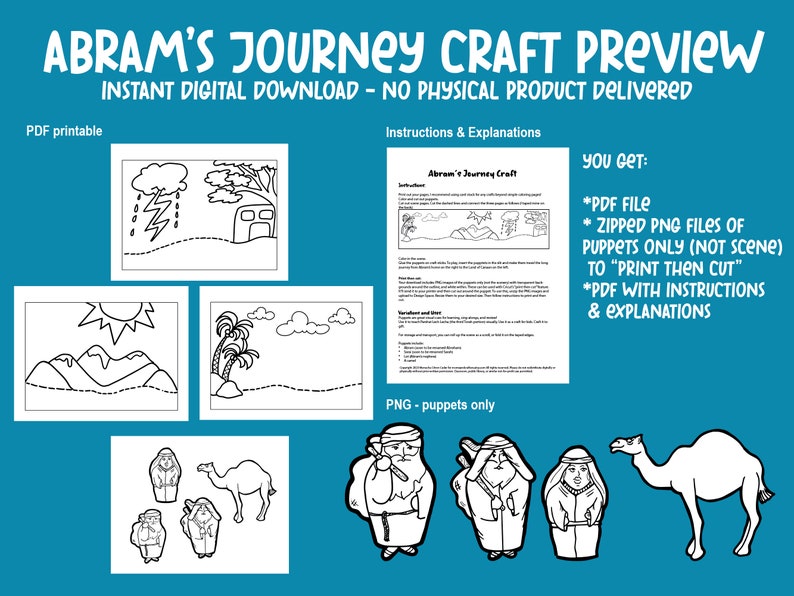 Lech Lecha Parsha Craft | Abram's Journey From Haran to Canaan ...