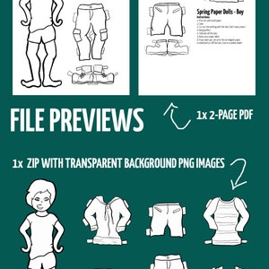Printable Paper Dolls - Spring Boy | Spring Paper Craft Template and ...