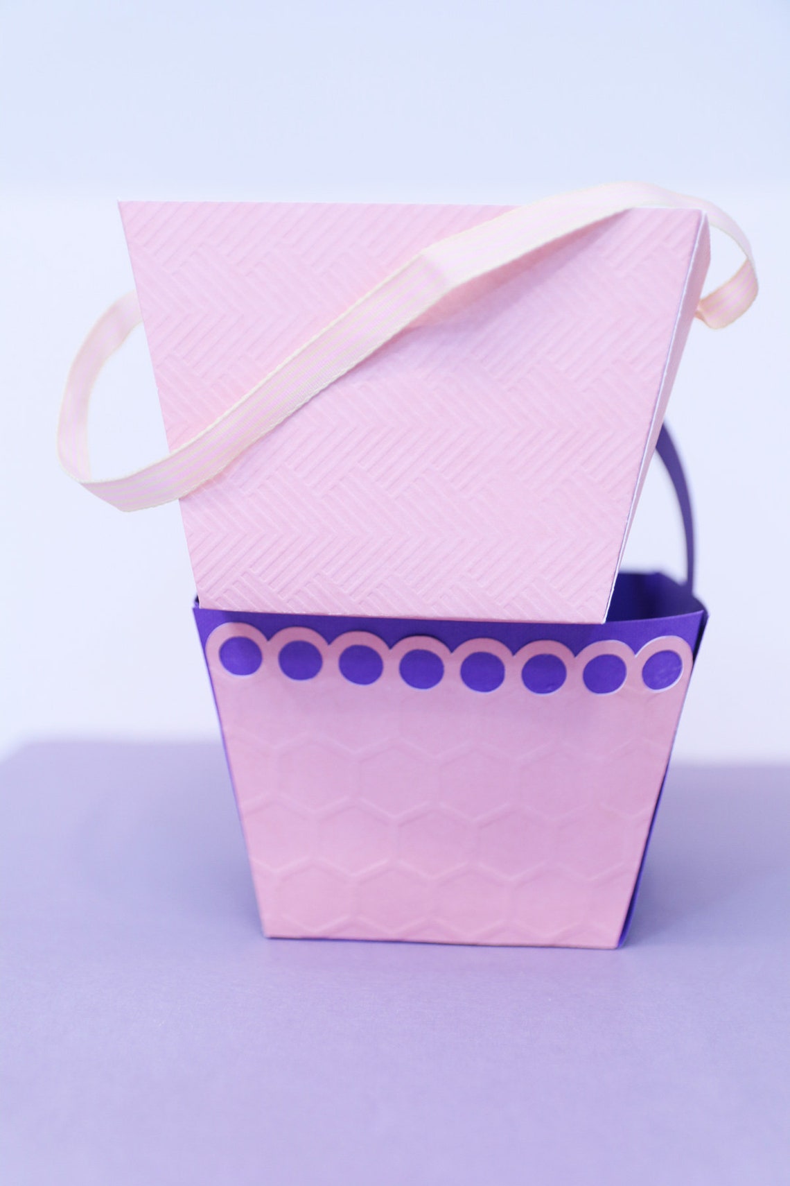 Paper Basket Template - 3D Slanted Paper Basket Svgs With Decorative ...