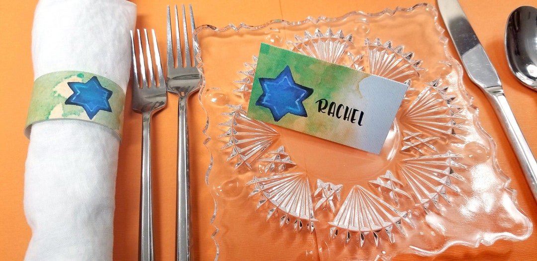 Star of David Table Decorations for Hanukkah Printable - Etsy New Zealand