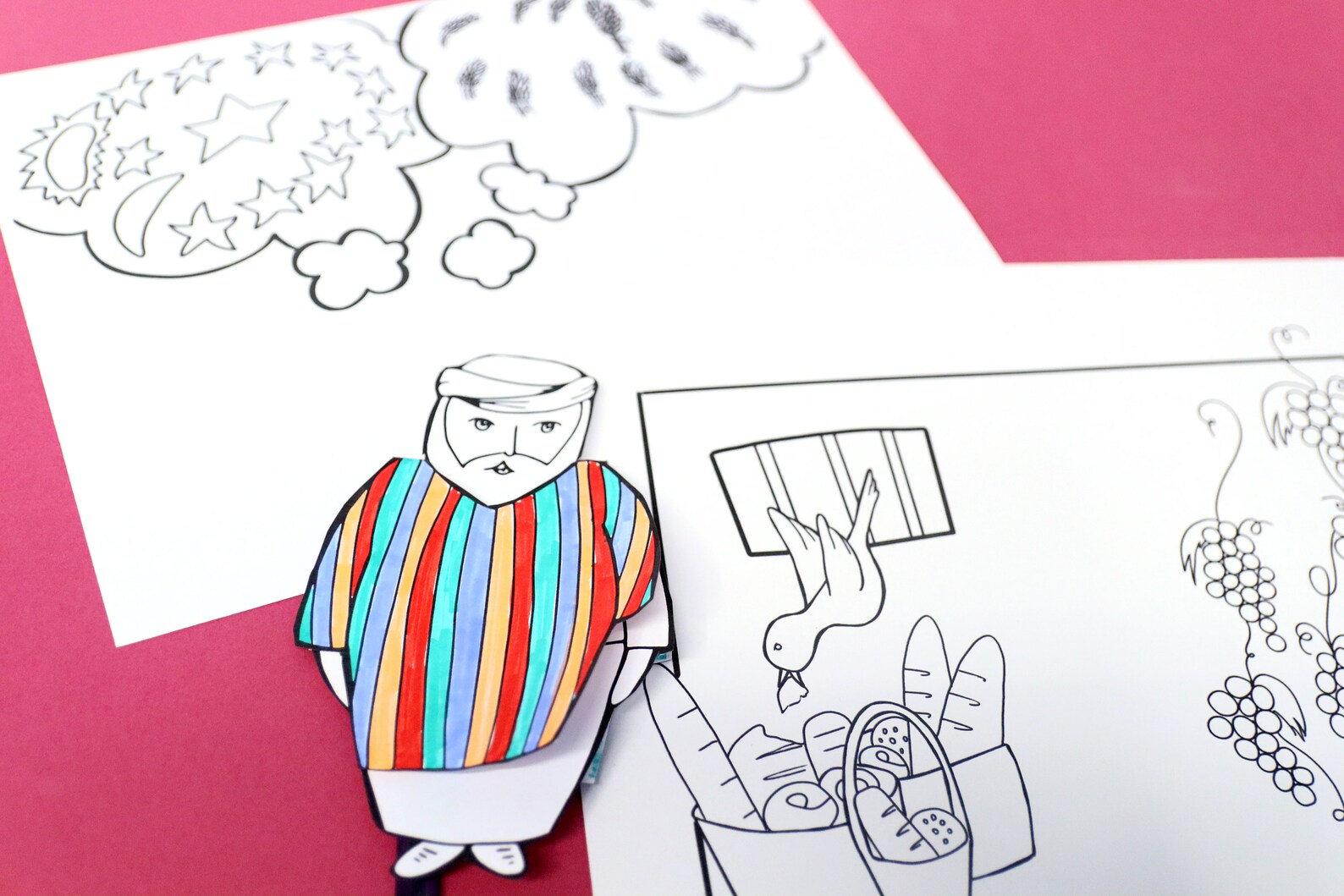 Joseph's Dreams Craft Printable Coloring Pages and Paper Crafts Parsha ...