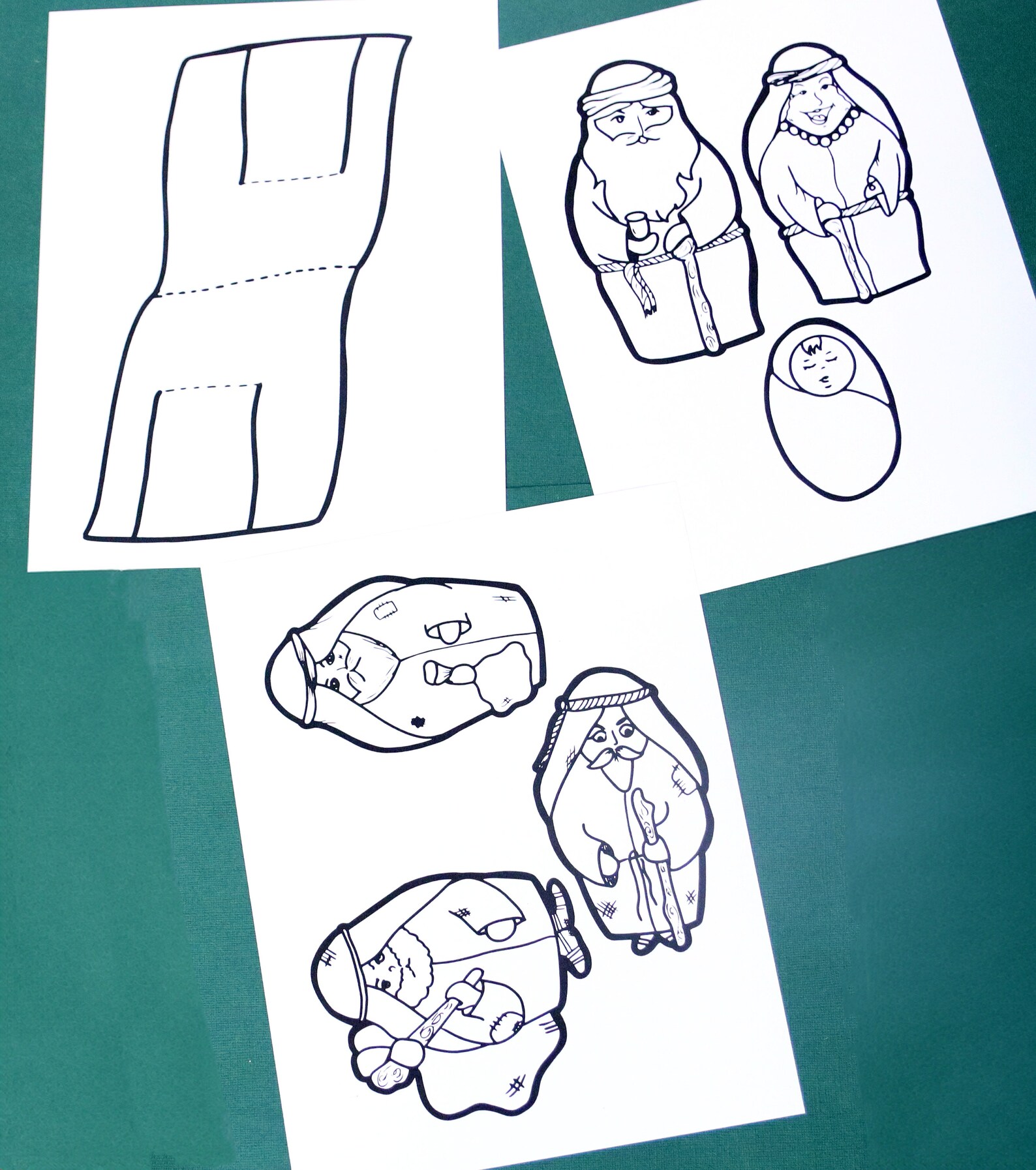 Vayera Parsha Craft | Abraham's Three Guests Puppets and Tent Template ...