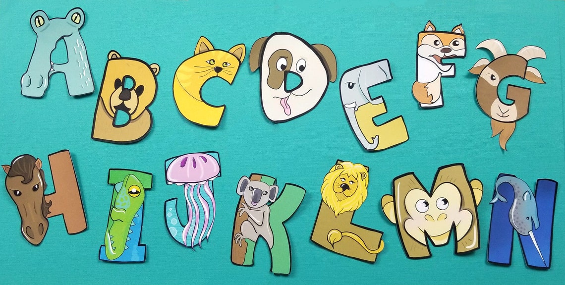 Alphabet Puppets Paper Toy Template Printable Animal ABC - Etsy