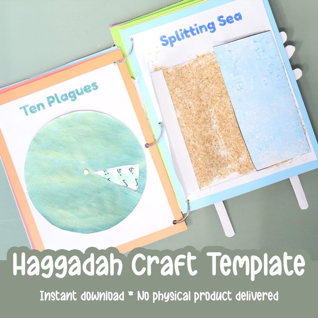 DIGITAL Kids' Interactive Haggadah Craft Template for Preschool | PDF ...