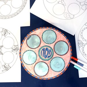 Seder Plate Template Passover Craft for Kids | DIY Seder Plate for ...