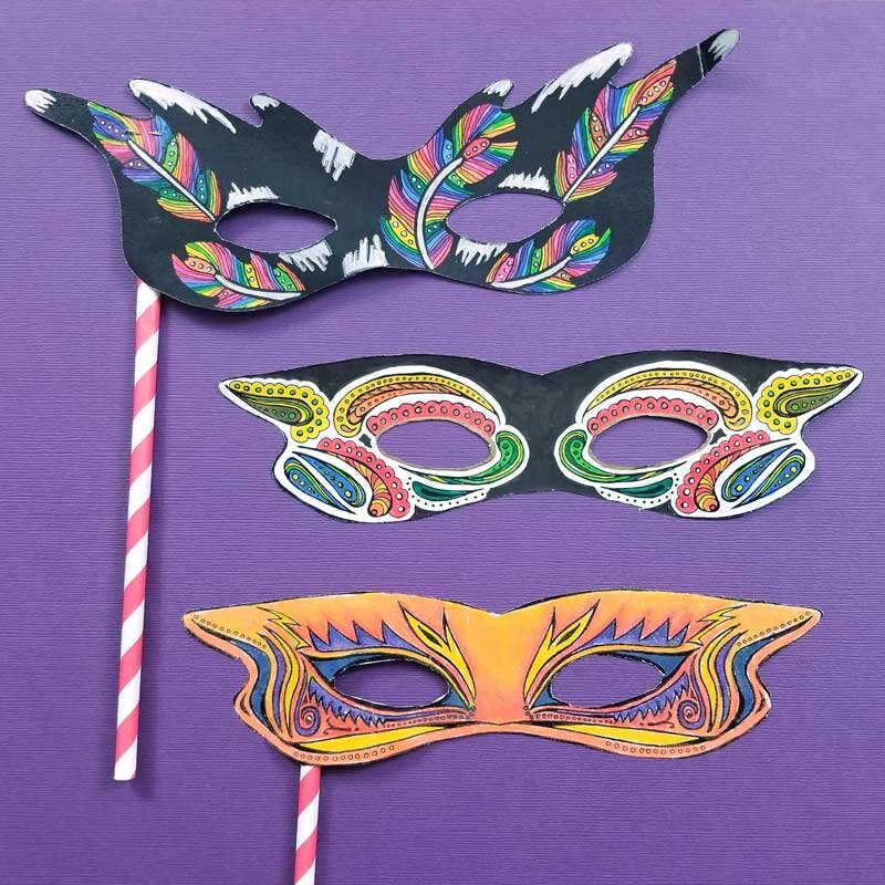 Mardi Gras Mask Printable Coloring Pages